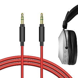 Geekria QuickFit Audio Cable Compatible with Audio-Technica ATH-MSR7 ATH-SR5 ATH-AR3BT ATH-M20xBT, ATH-M50xBT2, Pioneer HDJ-CX HDJ-700 Cable, 3.5mm Aux Replacement Stereo Cord (4 ft/1.2 m)