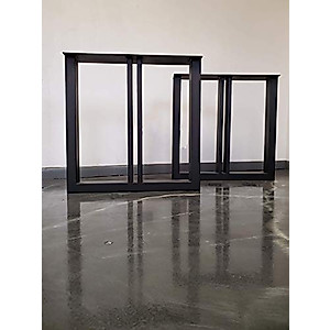 Metal Table Legs, Rectangular Columns Style - Any Size and Color