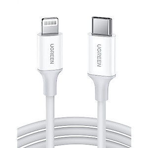 UGREEN USB C to Lightning Cable- 6FT MFi Certified PD Fast Charging Lightning Cord Compatible with iPhone 14/14 Pro/14 Pro Max, iPhone 13/12/11/X/XR/XS/8 Series, MacBook, iPad, AirPods Pro