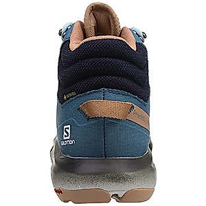 Salomon Women's Predict Hike MID Gore-TEX Hiking Boots for Women, Mocha Mousse/Blue/Blue, 8