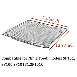 Replacement Air Fry Basket for Ninja Foodi SP101 Air Fryer Oven,Stainless Steel Air Fryer Basket for Ninja Foodi SP100,SP101B1,SP101C,Accessories for Ninja Foodi 8-in-1 Digital Air Fry Oven