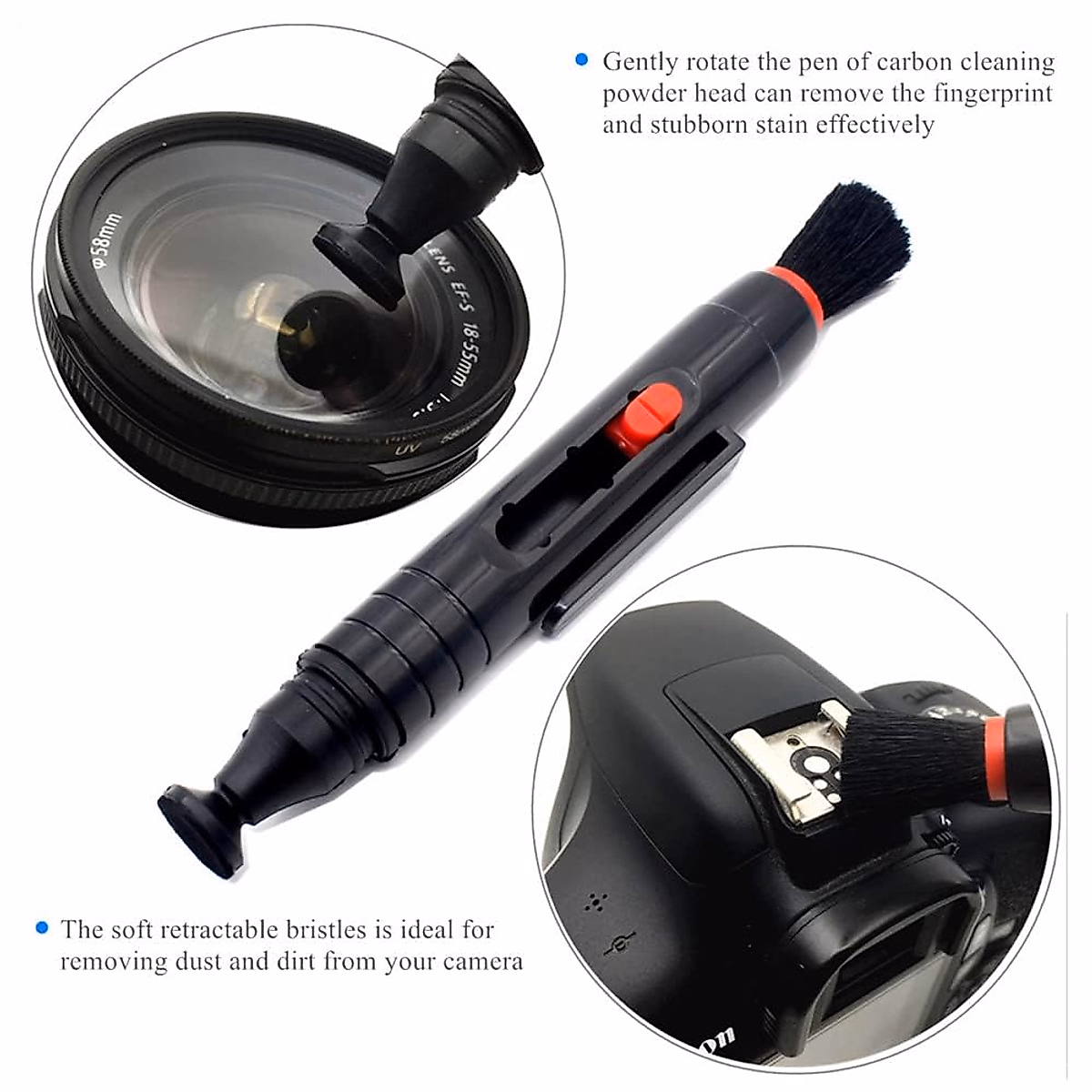 SANHOOII Camera Cleaning Kit for DSLR Mirrorless Cameras Sensor Cleaning and Lens Cleaning with Carry Bag for APSC-Camera