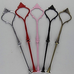 Bluelanss Tiered Tray Hardware for Cake Stand Cake Plate Crown 3 Tier Cake Stand Fittings Hardware Holder for Wedding Party Cupcake Dessert Platter Serving Stand Decoration Pink