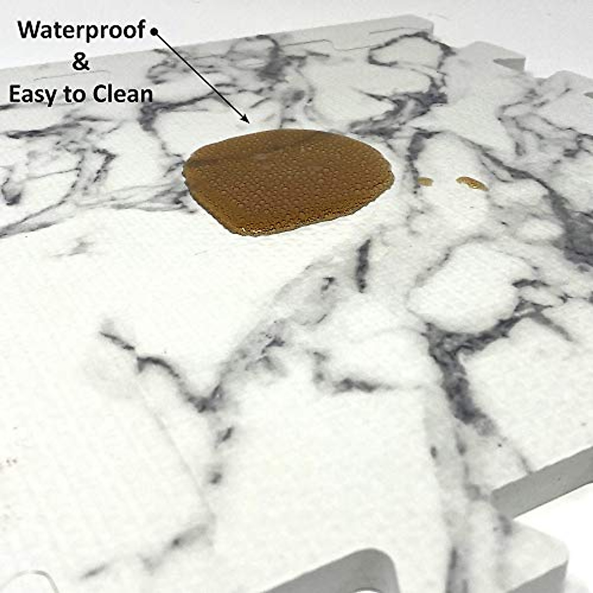 Nora's Nursery Baby Foam Play Mat - Foam Floor Tiles - Baby Mat for Floor - Foam Playmat for Babies & Toddlers - Interlocking Floor Mats for Nursery and Playroom - EVA Foam Mat - 48x48 - Marble Design