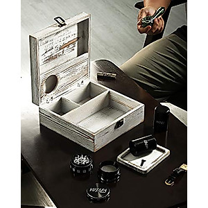 VUTADA Wooden Stash Box Large – Handmade Decorative Stash Box - 9” x 9” x 3.5” Storage Box - Premium Quality Dovetail Design Discrete Wood Stash Boxes (large)