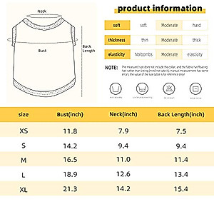 French Bulldog Embroidery Cotton Dog Shirts Pet Puppy T-Shirt Clothes Outfit Apparel Coats Tops… (Yellow, Medium)