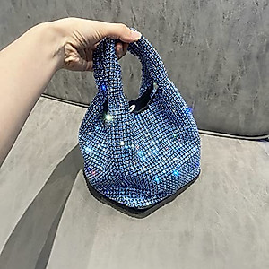 Women Rhinestones Tote Bag Crystal Hobo Bag Bling Bling Evening Handbag Stylish Shiny Clutch Purse Wedding Party