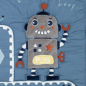 Bedtime Originals Robbie Robot 3-Piece Crib Bedding Set, Blue