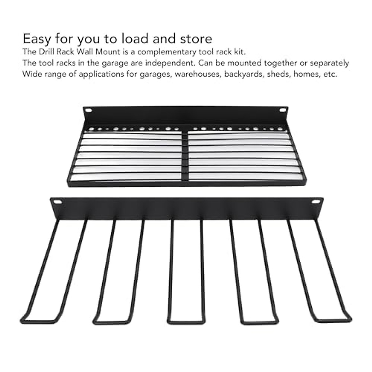 Power Tool Organizer, Power Tool Organizer Wall Mount, 2 Tiers Storage Rack, Large Heavy Duty Drill Holder, Wall Mounted Power Tool Holder for Garage, Warehouse, Workshop