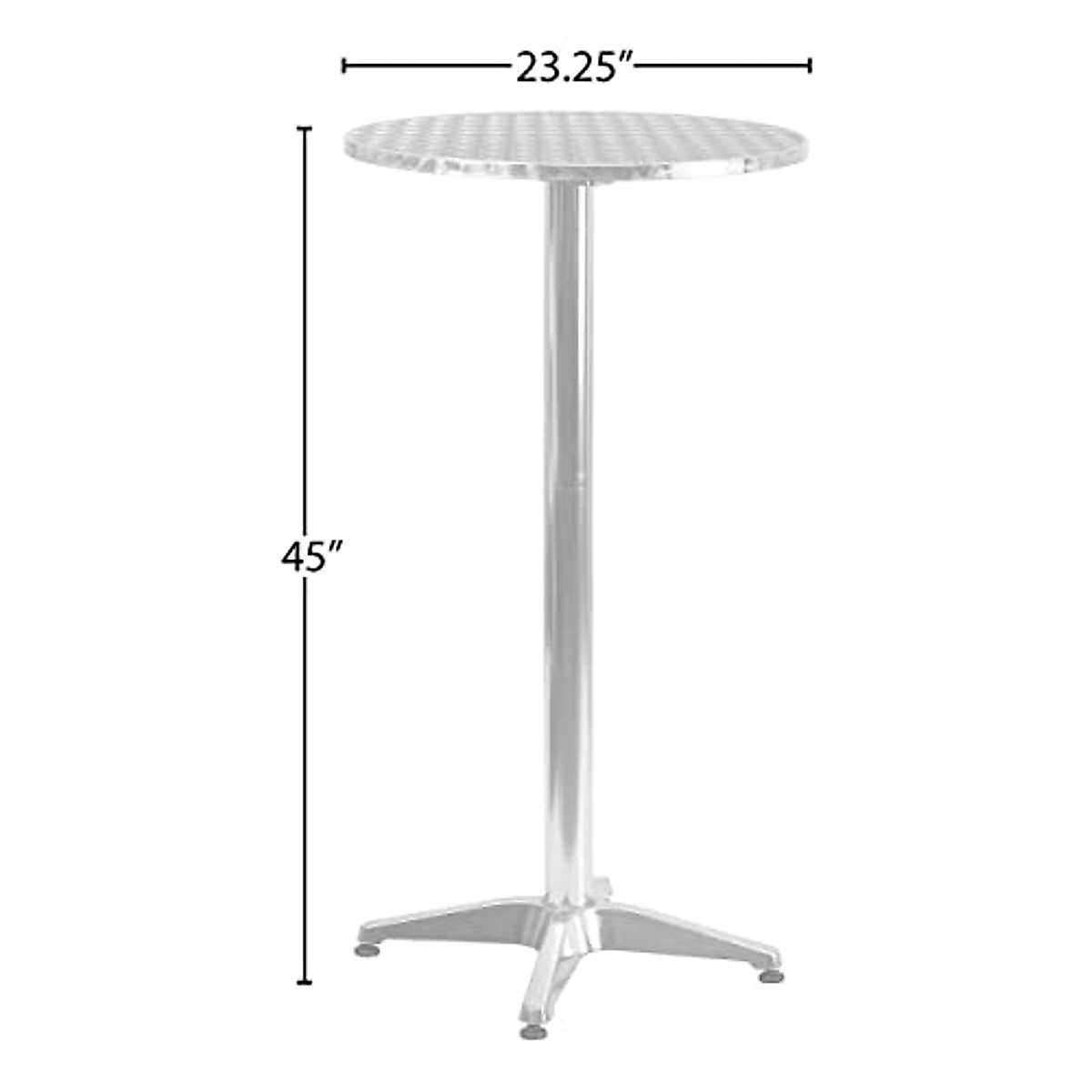 Flash Furniture 23.25" Round Aluminum Indoor-Outdoor Bar Height Table with Flip-Up Table