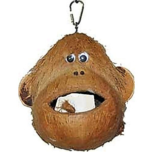 A&E Cage Company HB46581 Happy Beaks Coco Monkey Assorted Bird Toy, 6 by 6 by 6", Brown