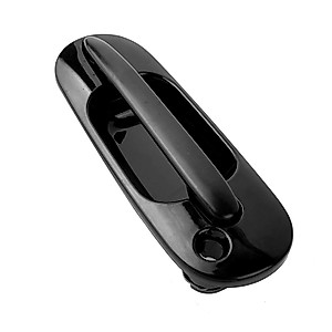 Exterior Outside Outer Front Left LH Driver Side Door Handle Fit for Honda CRV 1997 1998 1999 2000 2001 Black with Keyhole Replace OE# 77609