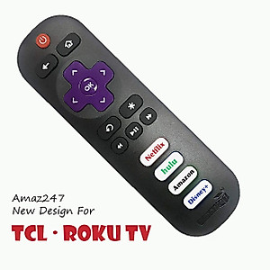 TCL Roku TV Remote Works with All TCL Roku TV. NO Programming!! NO Pairing!!