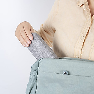 Marvolia Glasses Case Hard Shell Eyeglasses Case Linen Fabrics Protective Case for Sunglasses Eyeglasses with Cleaning Cloth for Men Women - Grey