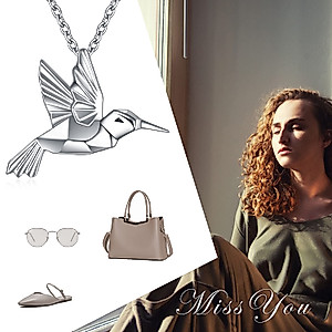 CRMAD Hummingbird Urn Necklace for Ashes Sterling Silver Jewelry for Women Memory Necklace (hummingbird)