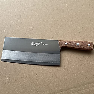 8Inch CHINESE CHEF'S KNIFE HEAVY DUTY VEGETABLE MEAT CLEAVER With Wood Handle