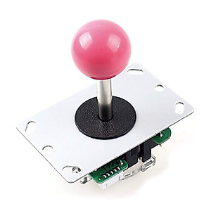 Sanwa GT-Y Octagonal Gate + SANWA JLF-TP-8YT Original Joystick Pink - for Arcade Jamma Game 4 & 8 Way Adjustable, Compatible with Catz Mad SF4 Tournament Joystick (Pink Ball Top) S@NWA