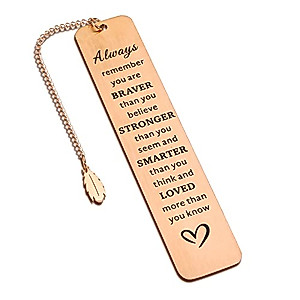 Inspirational Stocking Stuffer Bookmark Gift for Women Christmas Gifts for Her Him College Middle High School Student Birthday Office Gifts for Son Daughter Teen Boy Girls Kids Book Lover Bookworm