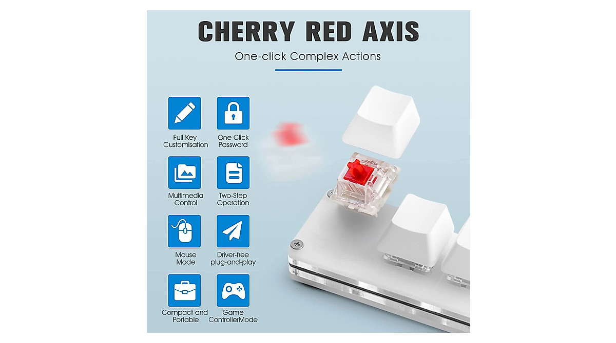 Ecarke Mini 4-Key OSU Keypad - Programmable Macro & RGB LED