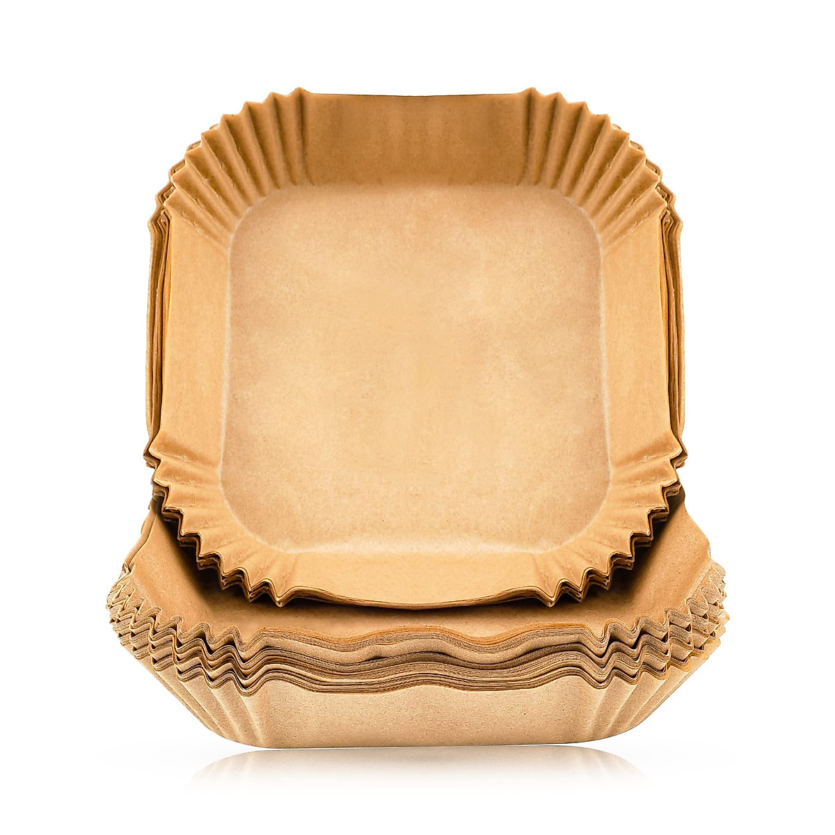 Air Fryer Disposable Paper Liners - 100 Pieces Square Non Stick Parchment Airfryer Filter Liner Basket Sheets 8 Inch for Baking & Oil Proof, Blue, 6