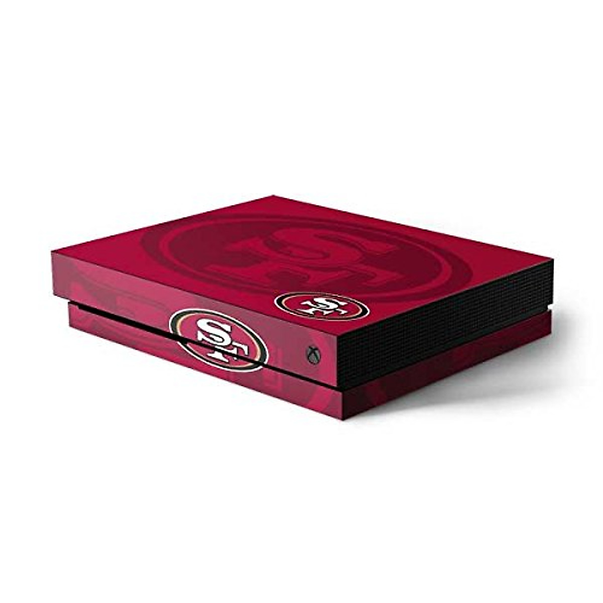 Skinit Decal Gaming Skin Compatible with Xbox One X Console - Officially Licensed NFL San Francisco 49ers Double Vision Design