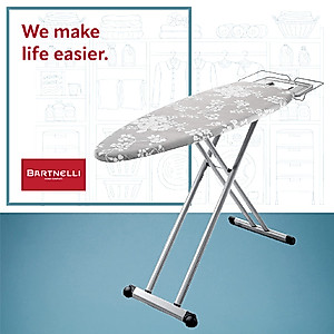 Bartnelli Pro Luxury Ironing Board - Extreme Stability | Made in Europe | Steam Iron Rest | Adjustable Height | Foldable | European Made