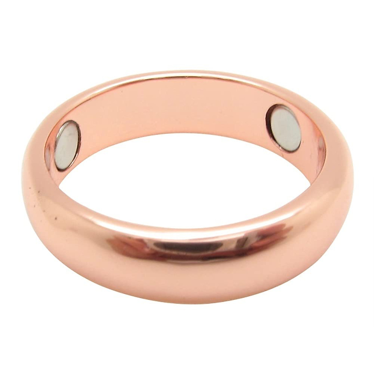 Solid Copper Magnetic Band Ring #CMR27-6 mm - 3 magnets on the inside of ring - 1/4" Wide. Available in Sizes 5 thru 17. (14)
