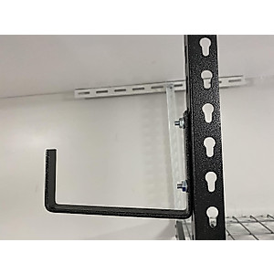 RACK YOUR GARAGE Overhead Rack Hooks for Hanging from Ceiling Rack and Wall Shelving Deck, Heavy Duty Mixed Pack Hooks - Gray (Set of 8)