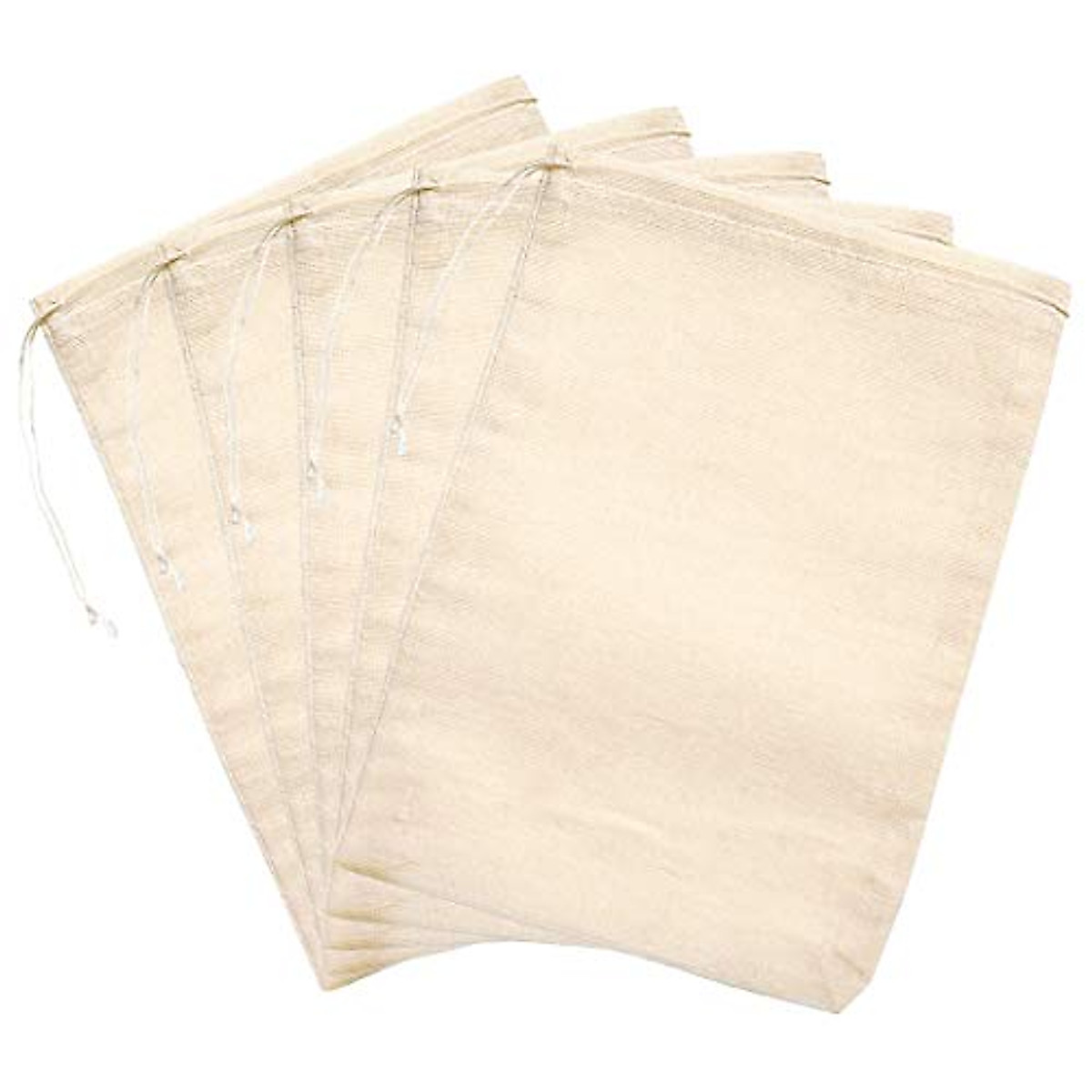 Tayfremn 100Pcs Cotton Drawstring Bags, Reusable Muslin Bag Natural Cotton Bags with Drawstring Produce Bags Bulk Gift Bag Jewelry Pouch for Party Wedding Home Storage, Natural Color (4 x 6 Inches)