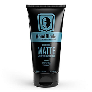 HeadBlade HeadLube Matte Moisturizer Lotion for Men (5 oz) - Leaves Head Smooth and Grease-Free