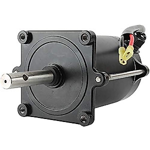 New 12 Volt Salt Spreader Motor Compatible with/Replacement For Buyer 1400601SS 1400701SS 2.5-4.5 Cubic YD Conveyor 3016309 4.606in OD, 0.748in Shaft OD, 10.669in Length