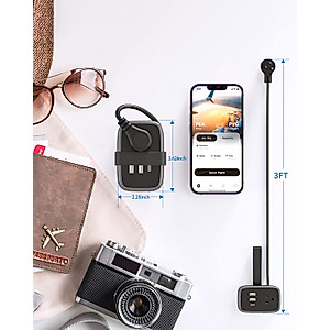 Travel Power Strip with USB C Port, NTONPOWER Small Power Strip with Flat Plug,Multi Plug Travel Extension Cord Portable Power Strip with 2 Outlets 3 USB (1 USB C), for Cruise Travel Home Essentials