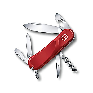 Victorinox Swiss Army Multi-Tool, Evolution 10 Pocket Knife, Red
