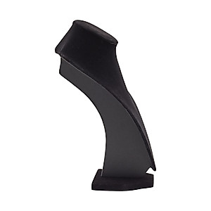 2-Piece Black Velvet Jewelry Display Set, T-Bar Stand and Mannequin Bust for Necklaces, Bracelets, Bangles, Chains, Anklets, Earring Holder for Retail Shops, Boutiques