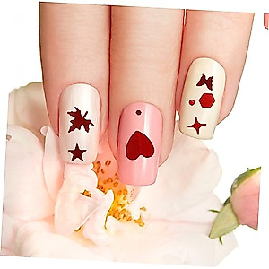 Beavorty 3 Boxes Heart Shaped Nail Art Jewelry Flash Suit Glitter Nail Polish Set Star Decor Valentines Nail Art Stickers Love Nail Charm Valentines Day Nail Glitters Nail Glitter Sequins