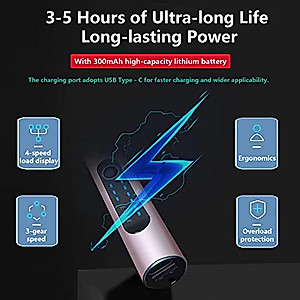 KugobarNe USB Rechargeable Engraving Pen with 35 Bits, Mini Engraver Pen for All Materials, Professional Engraver Tool, Portable DIY Electric Engraving Pen for Jewelry Glass Wood Stone Metal(Silver)