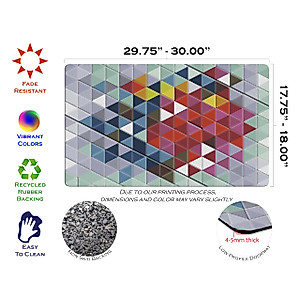 Toland Home Garden 800304 Prism Party Geometric Door Mat 18x30 Inch Triangle Outdoor Doormat for Entryway Indoor Entrance