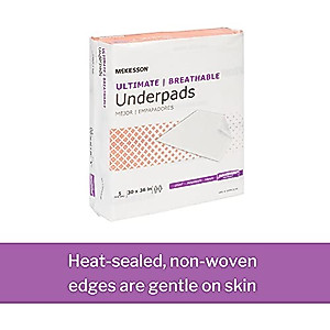 McKesson Maximum Breathable Underpads, Incontinence, Maximum Absorbency, 30 in x 36 in, 70 Count