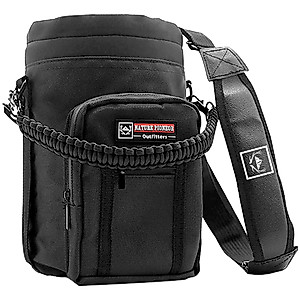 NATURE PIONEOR Insulated Water Bottle Holder with Shoulder Strap for Half Gallon One Gallon 128OZ Sports Water Jugs Bottles, Carrier/Pouch Sleeve for Outdoor Camping, Hiking,Gym