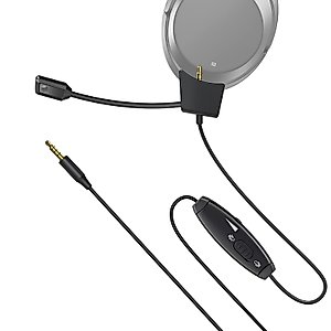 FULAIM Boom Microphone Cable Compatible with Sony WH-1000XM4 & WH-1000XM3 Headphones with Volume Control & Mute Switch for PC, Laptop, PS4 PS5 Xbox One Controller (Renewed)