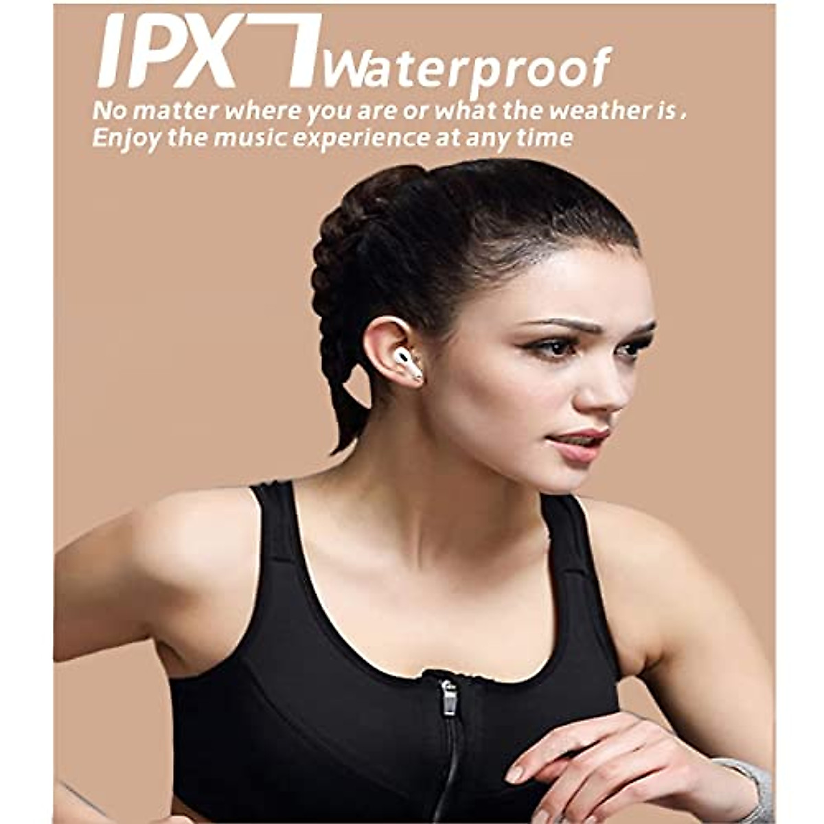 Bluetooth 5.3 Air Pro Wireless Earbuds, Bluetooth Headphones with Microphone,IPX7 Waterproof Touch in-Ear Sports Earbuds, 30H Playtime, Noise Cancelling Stereo Earphones for Sports and Work（2022）