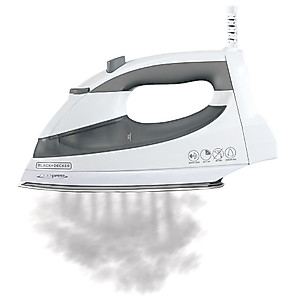 BLACK+DECKER Black & Decker F976 Quickpress Iron with Smart Steam Technology, White/Silver