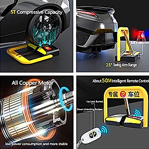 Car Park Driveway Guard Saver w Remote Control, Automatic Parking Barrier Car Parking Lock Parking Space Saver for Car Security, Carport Tool Durable Waterproof,1*Remotecontrol