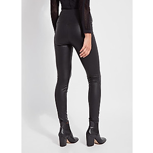 Lyssé Women's Misses Textured Leather Legging, Kohl Black, M