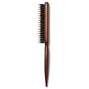 GranNaturals Boar & Nylon Bristle Teasing Brush -Teasing Comb with Rat Tail Pick for Hair Sectioning for Edge Control, Backcombing, Smoothing, and Styling Thin & Fine Hair to Create Volume