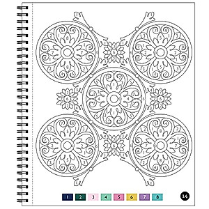 Brain Games - Color by Number - Large Print: Patterns (Stress Free Coloring Book)