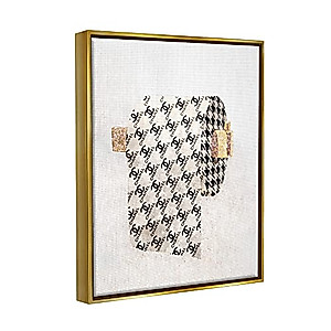 Stupell Industries Fashion Glam Toilet Paper Designer Detailing, Floater Frame, Design by Ziwei Li