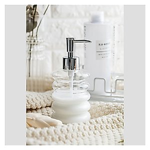 Soap Pump Dispenser 300ml Glass Soap Dispenser Bathroom Shampoo Bottle Home Lotion Liquid Soap Dispenser, Home Hotel Bathroom Toilet Accessories Bottles Dispenser (Color : Brass)