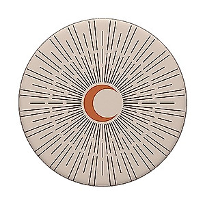Minimal Boho Shining Crescent Moon Bohemian Aesthetic PopSockets Standard PopGrip