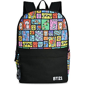 Concept One BT21 LINE FRIENDS 12 Inch Sleeve Laptop Backpack, Padded Computer School Bag, Multi, One Size